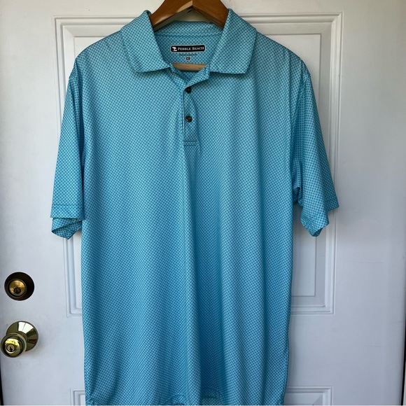 Pebble Beach | Shirts | Pebble Beach Performance Patterned Golf Shirt ...